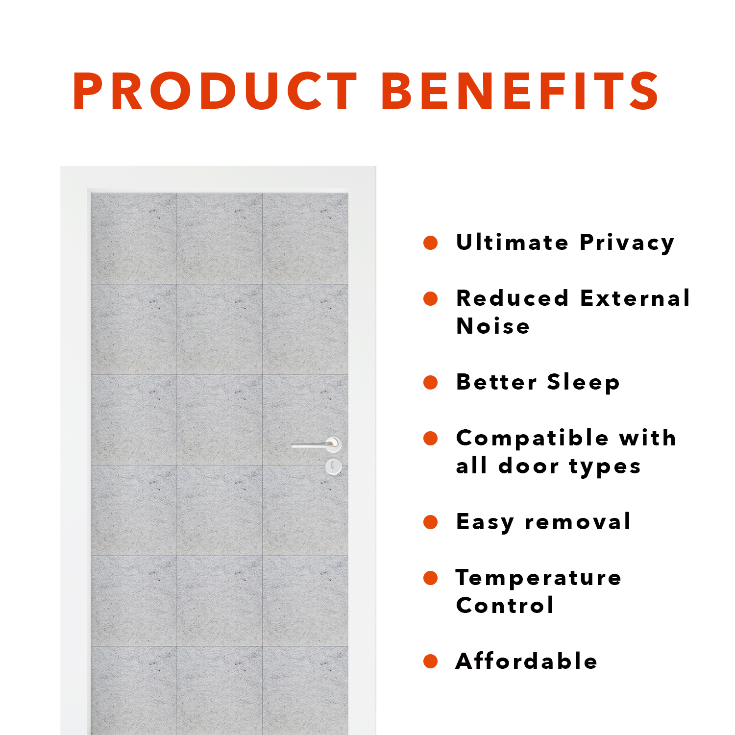 Door Soundproof Tiles | Hair Grey – MMT Acoustix