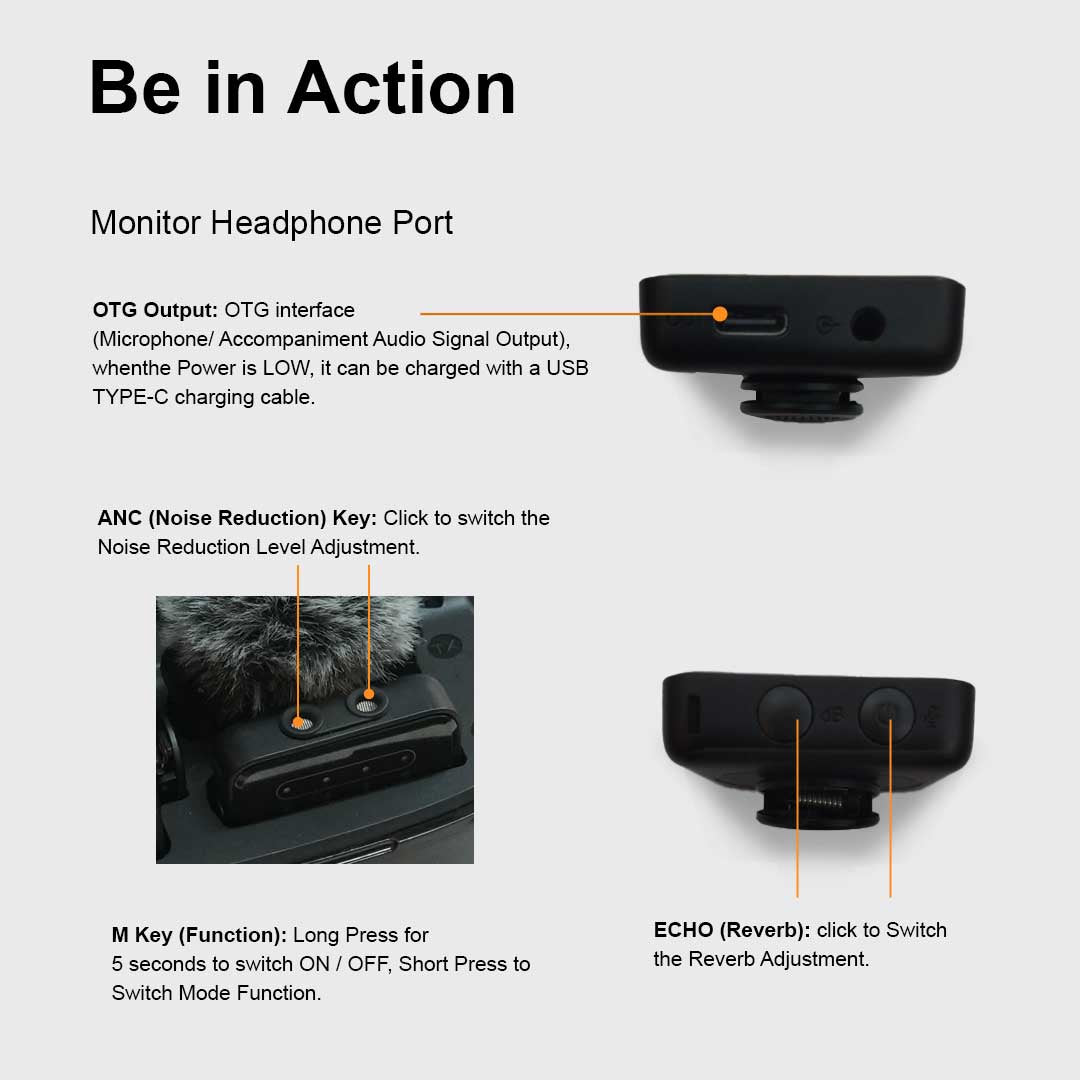 M16 Wireless Bluetooth Microphone with Portable Charging Case | 36 ...