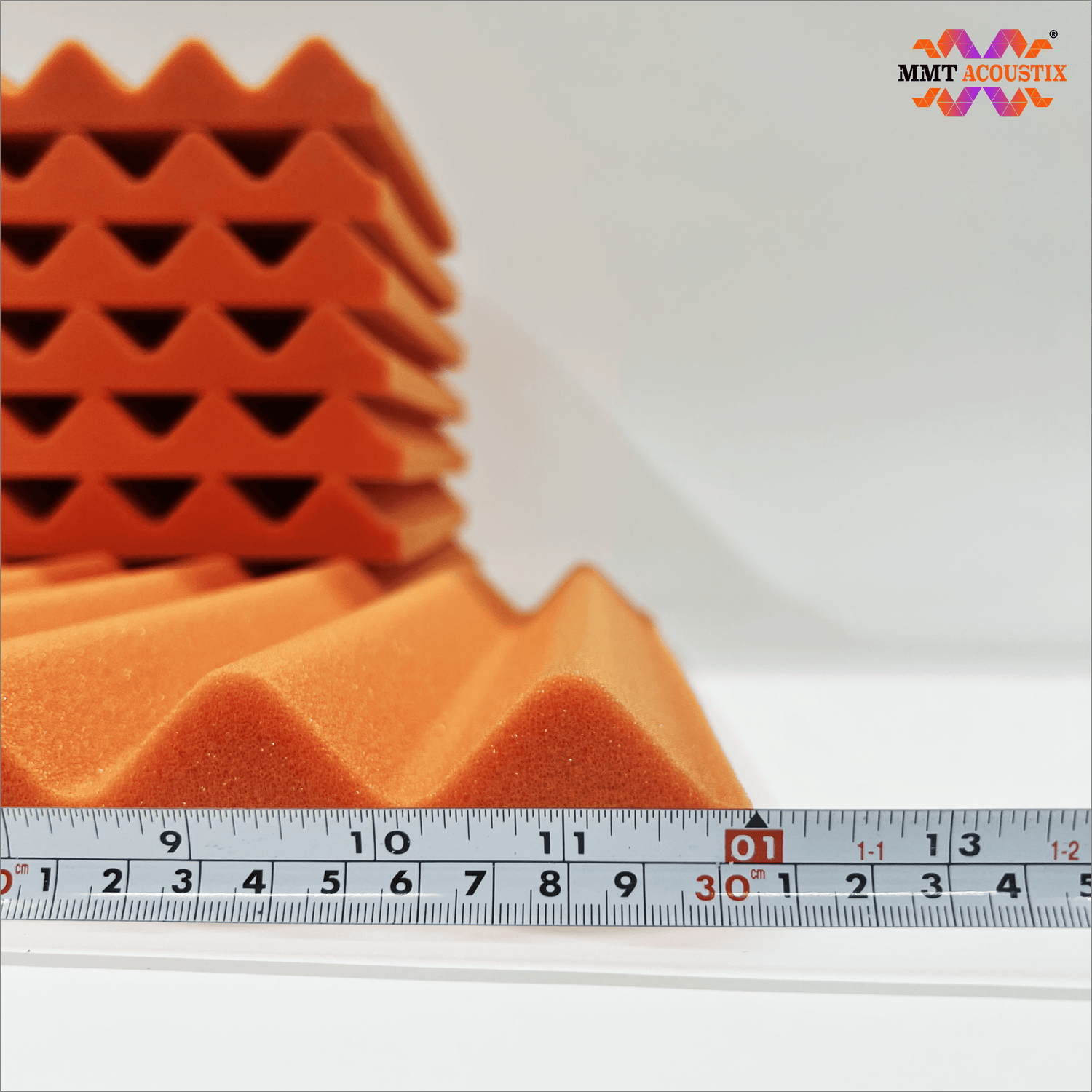 MMT Acoustix® Aerial Acoustic Foam Panels | MMT Orange | 1x1 Feet , 1.