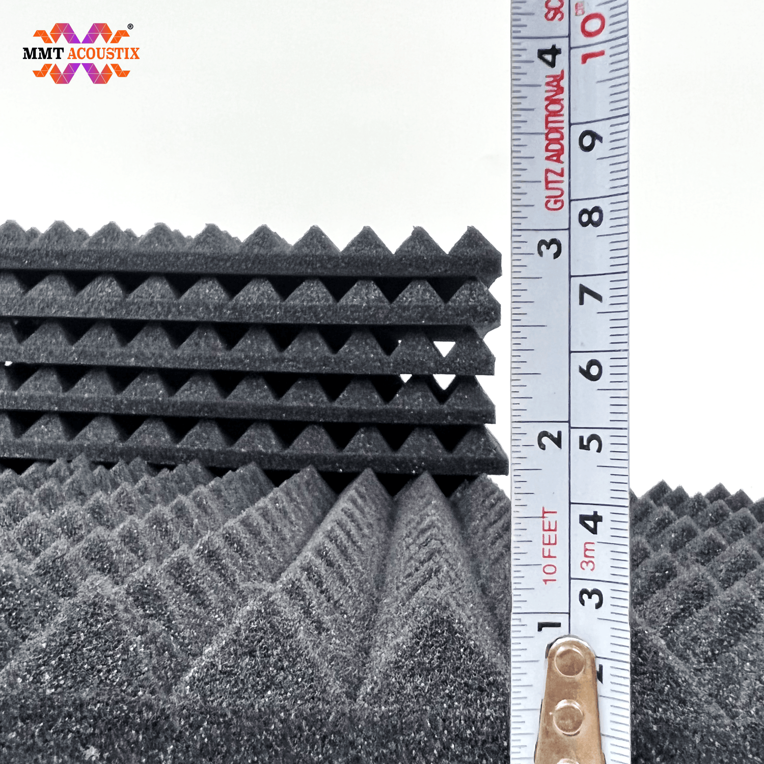 Pyramid Acoustic Foam Panel 1" | 1 x 1 Feet | Pro Charcoal – MMT Acoustix