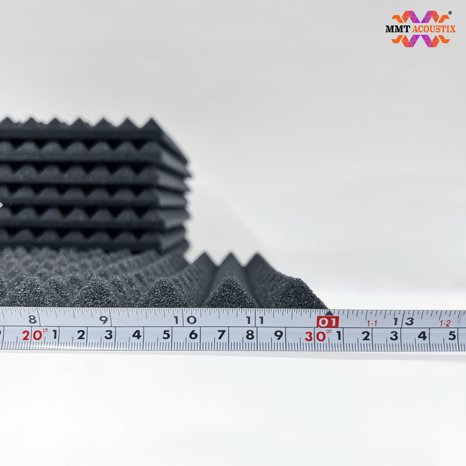 Pyramid Acoustic Foam Panel 1" | 1 x 1 Feet | Pro Charcoal – MMT Acoustix