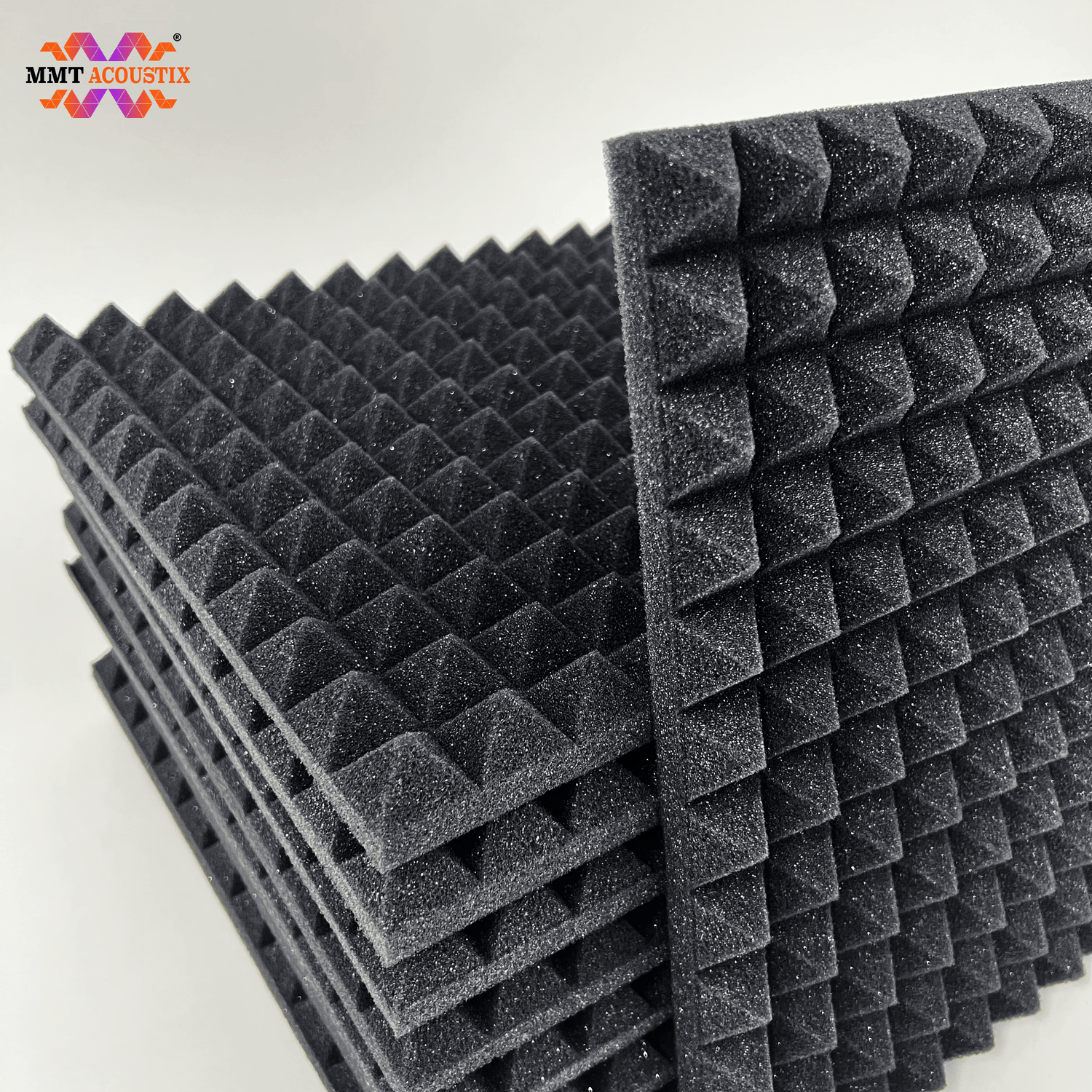 Pyramid Acoustic Foam Panel 1" | 1 x 1 Feet | Pro Charcoal – MMT Acoustix