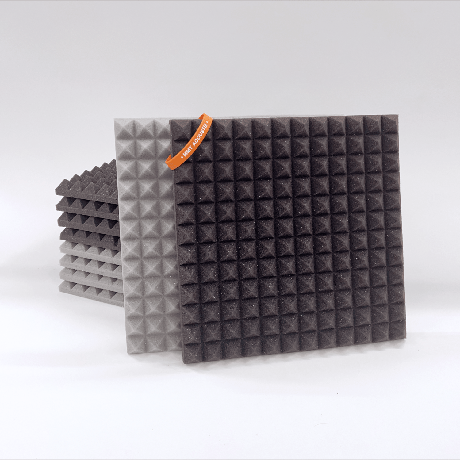 Pyramid Acoustic Foam Panel 1" | 1 X 1 Feet | Stone White & Wine – MMT ...