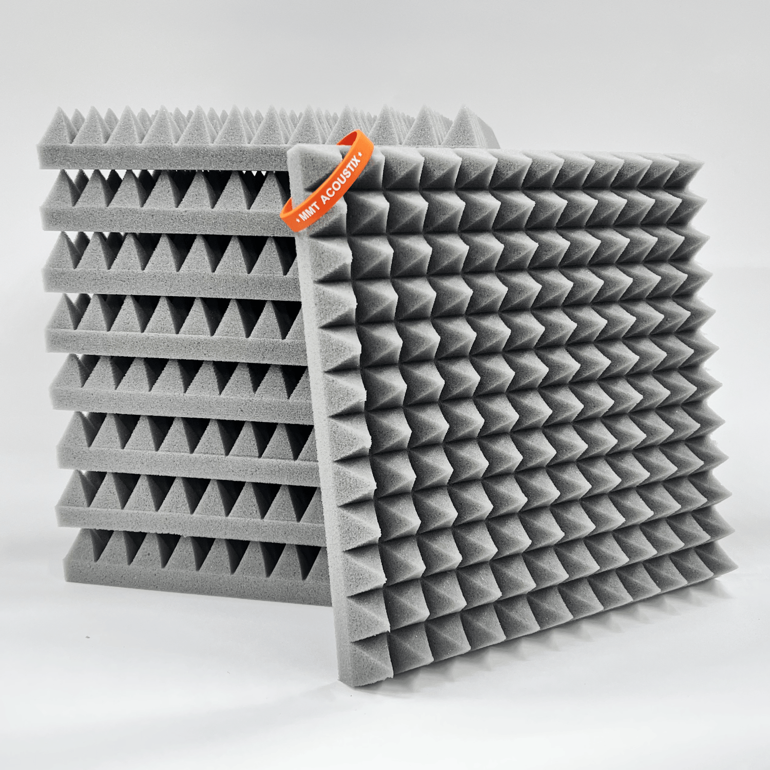 Pyramid Acoustic Foam Panel 2" | 1 X 1 Feet | Stone White – MMT Acoustix